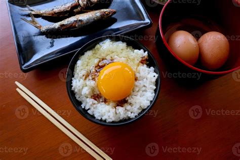 Tamago Kake Gohan Or Raw Egg On Rice Traditional Food From Japan Eat On Breakfast 15957941