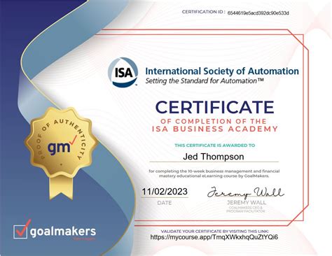 Mini Mba Course From Isa By Goalmakers Jed Thompson Posted On The