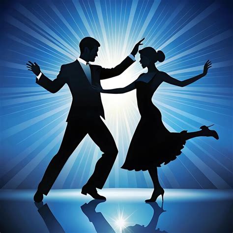 A Couple Dancing Under A Sun With A Red Sun Behind Them Premium Ai