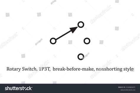 Vector Electronic Circuit Symbol Rotary Switch Stock Vector Royalty