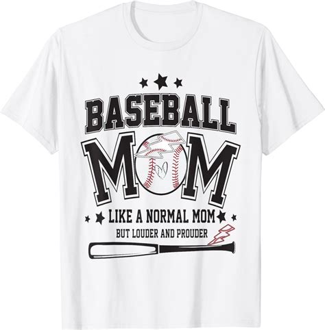 Baseball Mom Varsity Style Proud And Loud Baseball Mom T Shirt