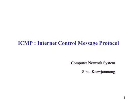 Ppt Icmp Internet Control Message Protocol Powerpoint Presentation Id 563715
