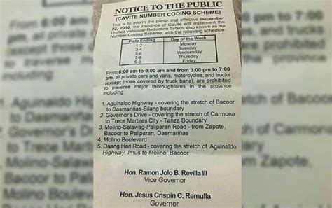 Cavite To Implement Strict Number Coding Scheme YugaTech