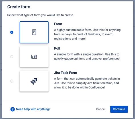 how to create forms and surveys in confluence cloud