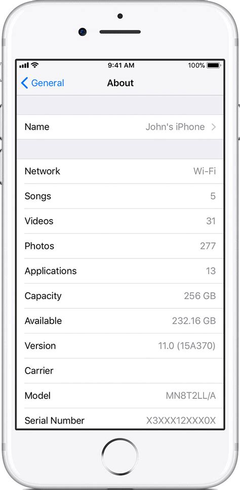 General Settings Iphone