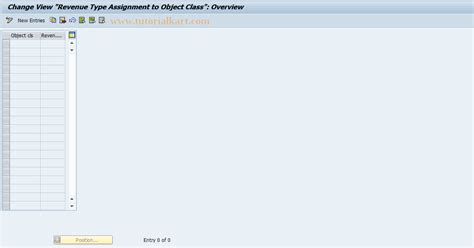 f823 sap tcode revenue type object class assignment