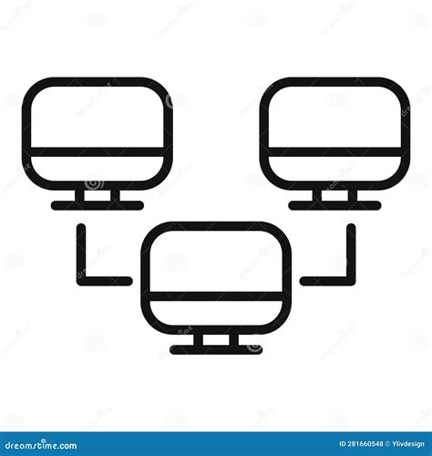 Backup Network Icon Outline Vector Data Cloud Stock Illustration Illustration Of Database