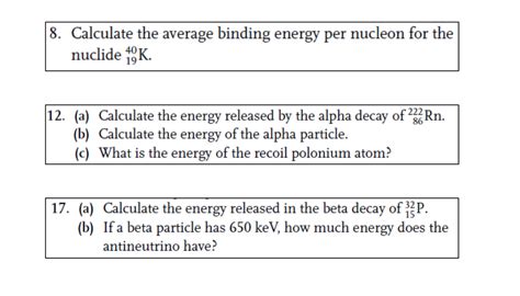 Solved Calculate The Average Binding Energy Per Nucleon For Chegg Com