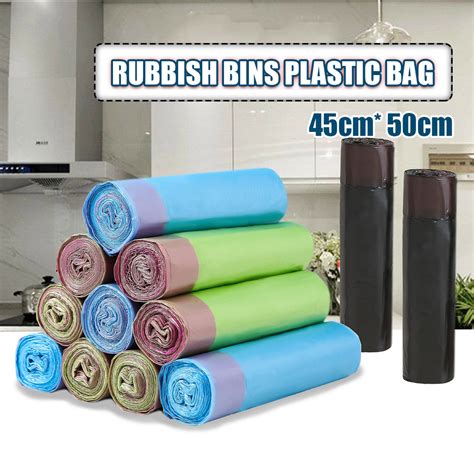 15pcsroll Garbage Plastic Bags 45x50cm Plastik Sampah Bertali Shopee