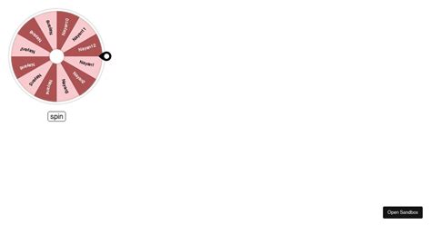 Spinning Prize Wheel React Codesandbox
