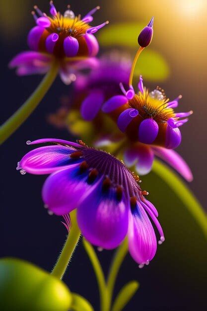 Premium Ai Image Beautiful Violet Flowers