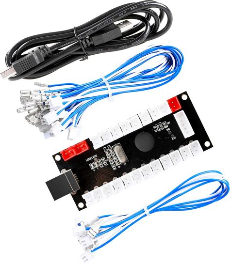 sj jx arcade game controller usb encoder board gamepad led