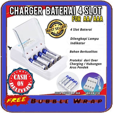 Baterai Cas Baterai Charge Aa Dan Aaa Baterai Isi Ulang Ni Cd Rechargeable Battery Lazada