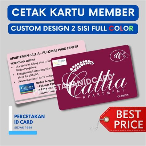 Jual Cetak Membercard Rfid Cetak Kartu Rfid Cetak Kartu Access Proximity Pcs