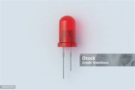 회색 배경의 발광 다이오드 Led 전구 전자 부품 현대 절약 에너지 기술 전기 반도체 평면도 3d 렌더 0명에 대한 스톡 사진 및 기타 이미지 Istock