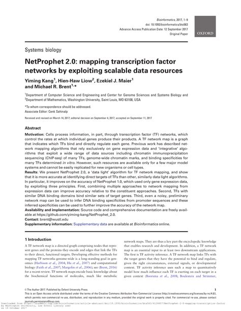 Pdf Netprophet 20 Mapping Transcription Factor Networks By Exploiting Scalable Data Resources