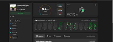 Aditya Pratap Singh On Linkedin Leetcode Dsa Codingjourney