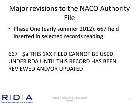 Ppt Module 2 Rda Basics Recognizing And Using Rda Records Powerpoint Presentation Id2562582
