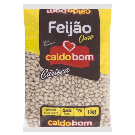 Feijão Carioca Tipo 1 Caldo Bom Ouro Pacote 1kg Giassi Giassi