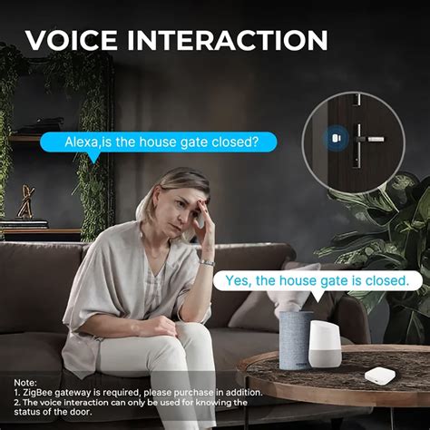 Moeshouse Tuya Zigbee Smart Window Door Gate Sensor