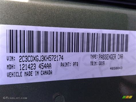 2019 Charger Color Code Pfq For F8 Green Photo 131597719