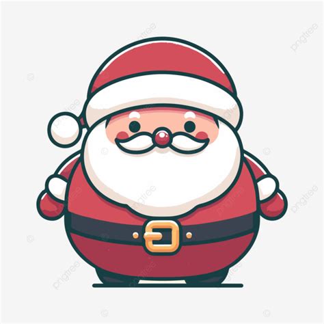 귀여운 통통한 산타클로스를 특징으로 하는 미니멀한 벡터 산타 클로스 안심하다 크리스마스 Png 일러스트 및 벡터 에 대한 무료 다운로드 Pngtree