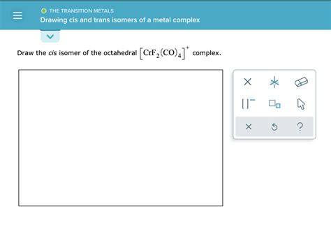 Solved O The Transition Metals Drawing Cis And Trans Isomers
