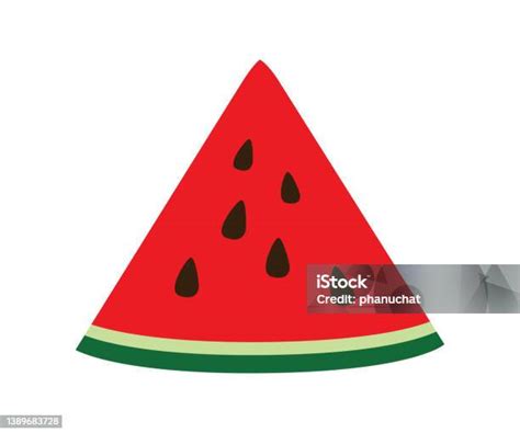 수박 슬라이스 흰색 배경 평면 디자인 벡터 일러스트에 고립 된 건강한 라이프 스타일과 잘 익은 과일의 개념 개념에 대한 스톡 벡터 아트 및 기타 이미지 Istock
