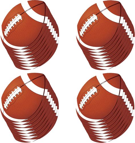 Vuzvuv 60pcs 6in Paper Football Party Cutouts With 120pcs