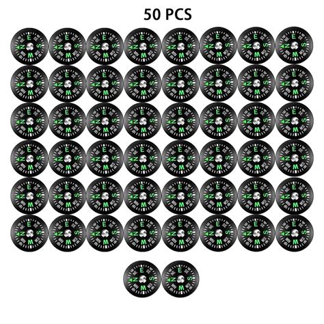 50pcs Lightweight Pocket Compass Portable Oil Filled Button Compass For