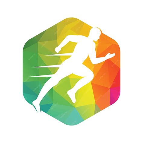 Course à Pied Et Marathon Logo Vector Design Symbole De Vecteur Dhomme