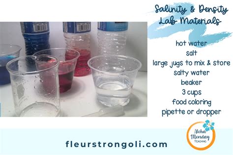 Want A Simple Salinity And Density Experiment For Middle Schoolers Aloha Monday Teaching