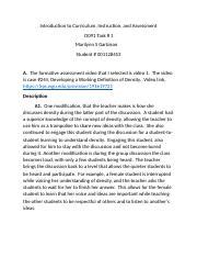 D Task Finished Docx Pdf Introduction To Curriculum Instruction And Assessment D Task