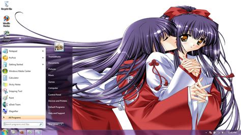 Anime Girls 2 Windows 7 Theme By Windowsthemes On Deviantart