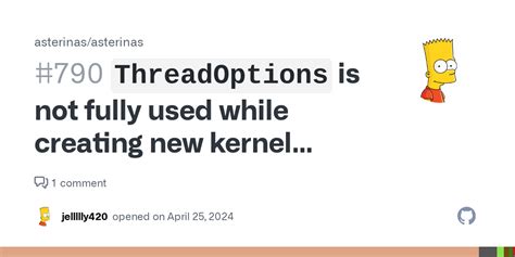 ThreadOptions Is Not Fully Used While Creating New Kernel Thread