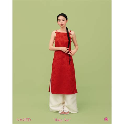 เดรสสายเดยวผาพบ สายพรอมกางเกง Naked by V Hong Bao Shopee Thailand