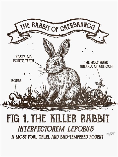 The Rabbit Of Caerbannog Sticker For Sale By Kg07 Redbubble