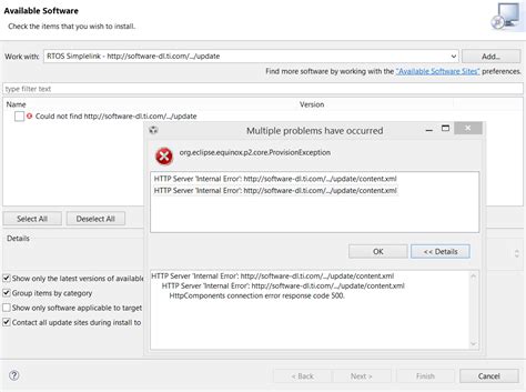 CCSv Unable To Install Add On Code Composer Studio Forum Code Composer Studio TI E E