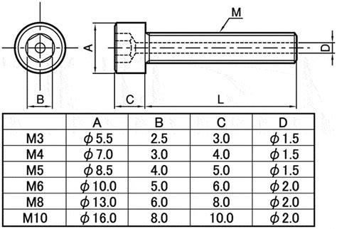 Cshk Sus M16 65 Hex Socket Head Cap Screw With Through Hole Fully