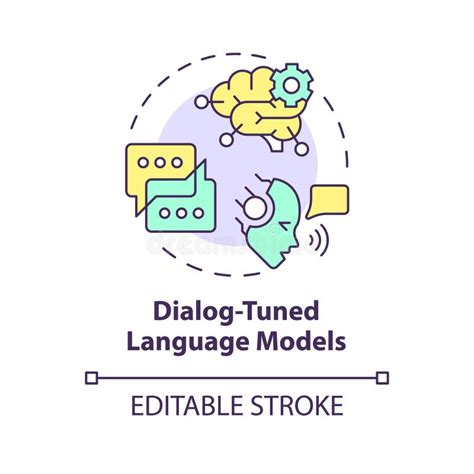 dialog tuned language models multi color concept icon stock vector illustration of conceptual