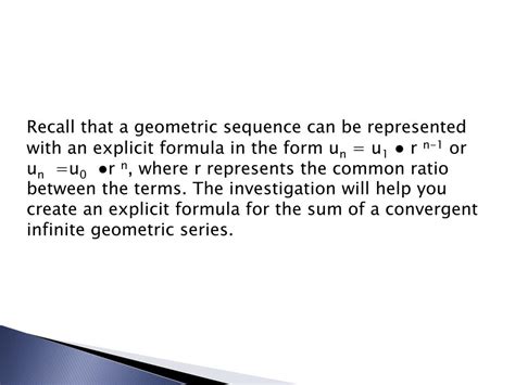 Ppt Infinite Geometric Series Powerpoint Presentation Free Download