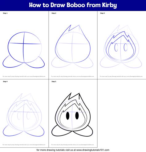 How To Draw Boboo From Kirby Kirby Step By Step DrawingTutorials Com