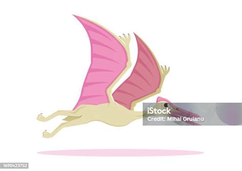 케찰코아틀루스 공룡 만화 캐릭터 벡터 일러스트레이션 고생물학에 대한 스톡 벡터 아트 및 기타 이미지 고생물학 공룡 귀여운 Istock