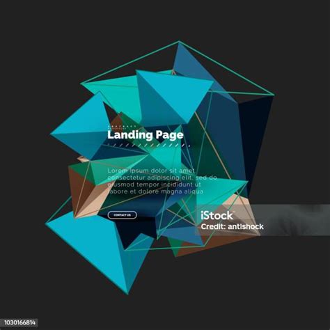 3d 삼각형 추상 배경 다각형 형상 디자인 벡터 0명에 대한 스톡 벡터 아트 및 기타 이미지 0명 결정체 구 Istock