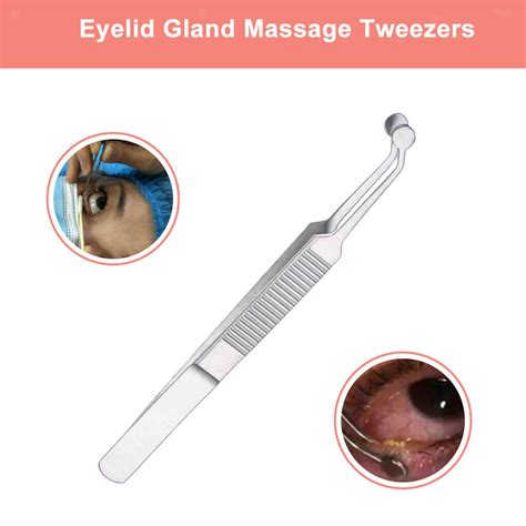 Premium Stainless Steel Meibomian Gland Expressor Forceps Eyelid Massa