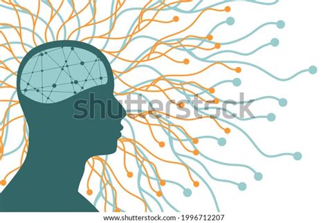 Data Science Communication Concept Scientist Head Stock Vector Royalty