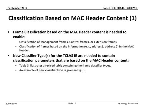 Ppt Frame Classification Based On Mac Header Content Powerpoint