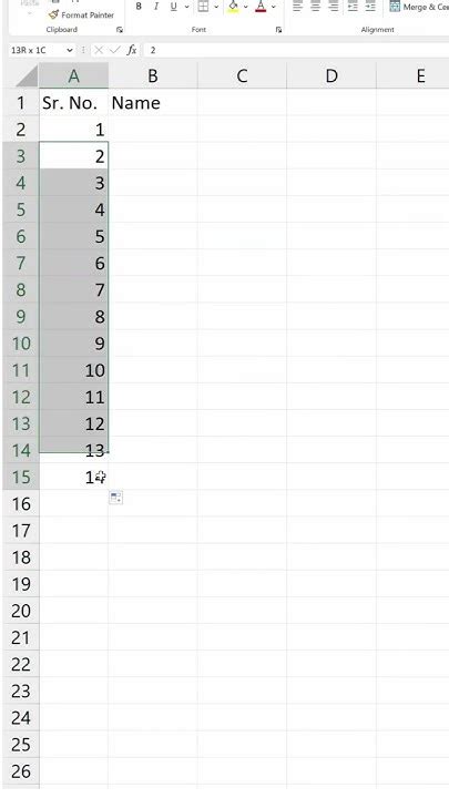 excel mein serial number type excel trendingshorts viralvideo youtube