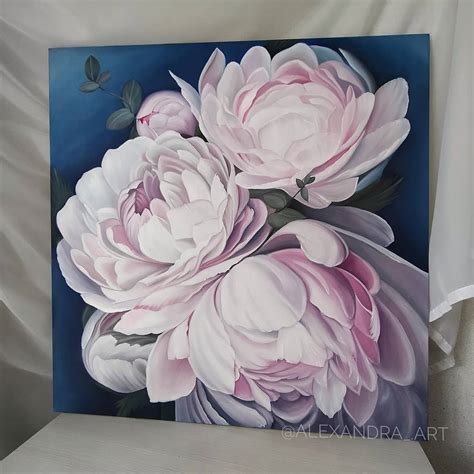 Alexandra Art художник•картины на заказ •обучение Все те же пионы только в других оттенках💙