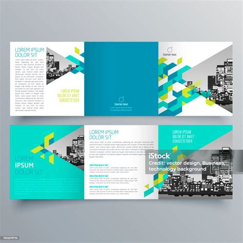 브로셔 디자인 브로셔 템플릿 창조적인 삼중 트렌드 브로셔 3단 브로슈어에 대한 스톡 벡터 아트 및 기타 이미지 3단 브로슈어 개념 개념과 주제 Istock
